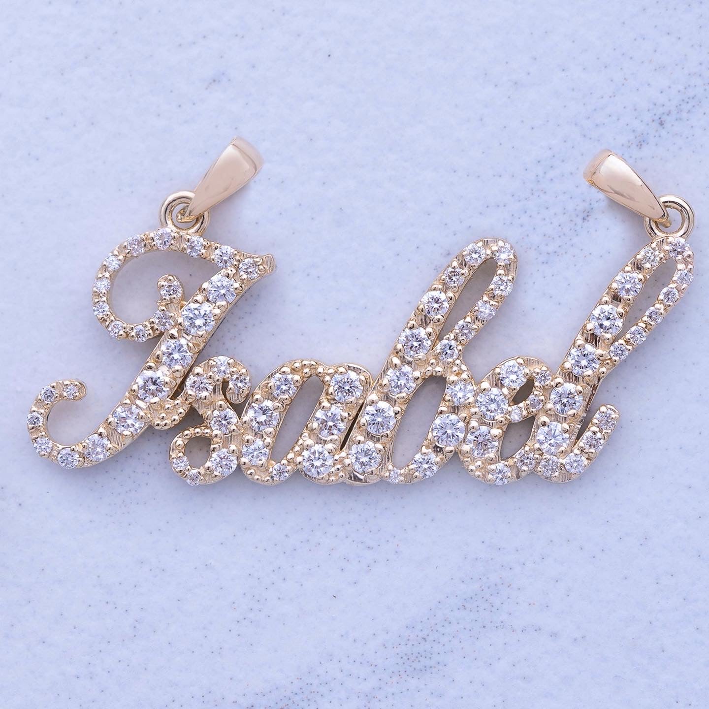 Custom Diamond Name Pendant – The Diamond Studio